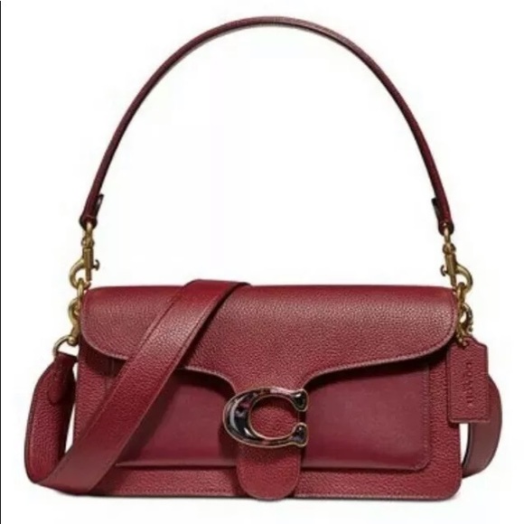 Coach | Bags | Coach Tabby Pebble Leather Deep Red Shoulder Bag | Poshmark